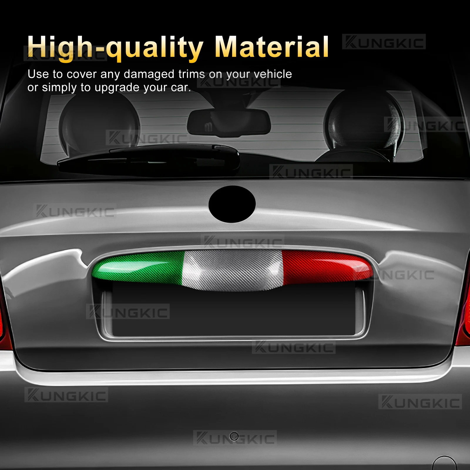 Real Hard Carbon Fiber Sticker For Fiat 500 2008-2024 Abarth 595 695 ...