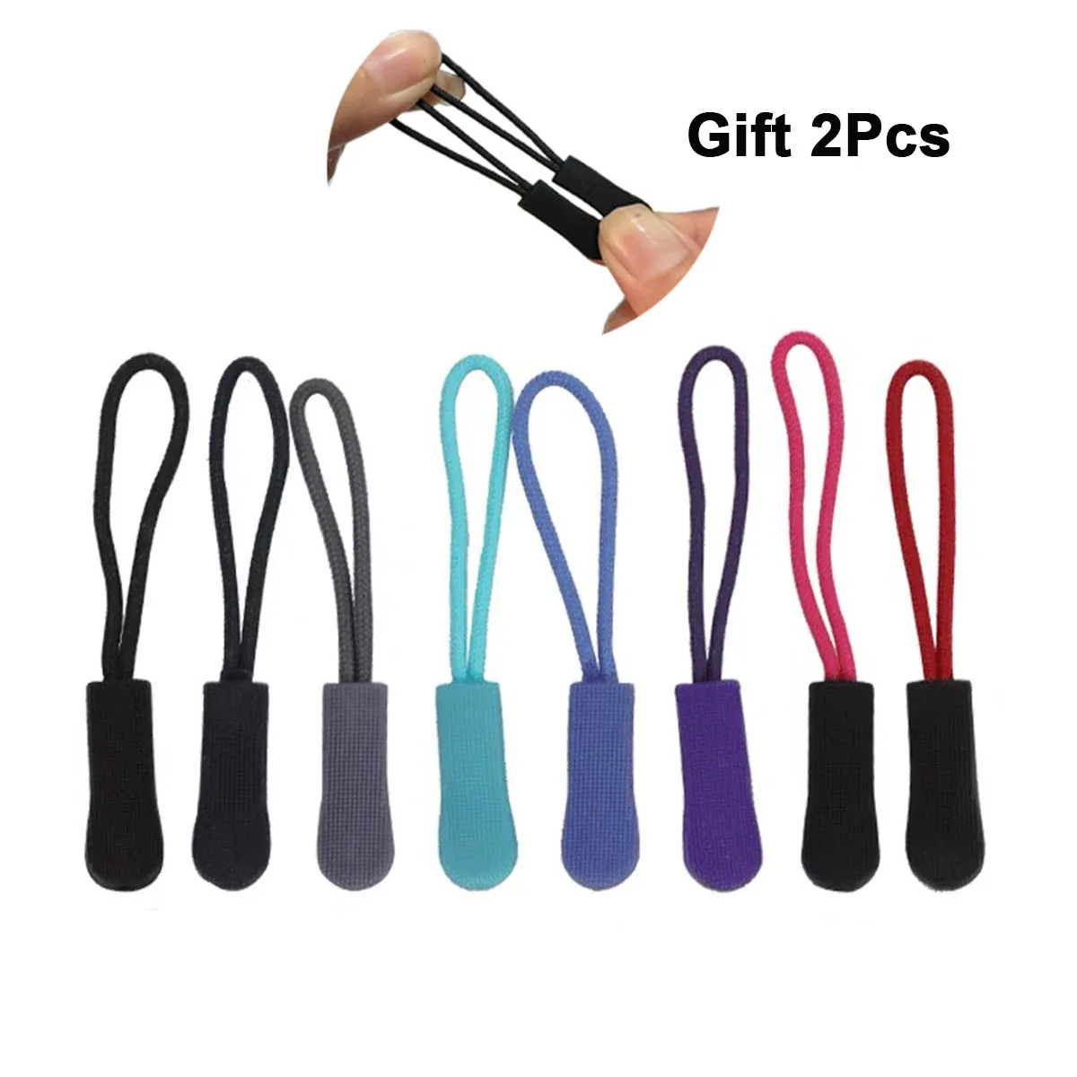 10-20pcs-Colorful-Zipper-Pull-Cord-Zip-Puller-Durable-Replacement-Ends ...