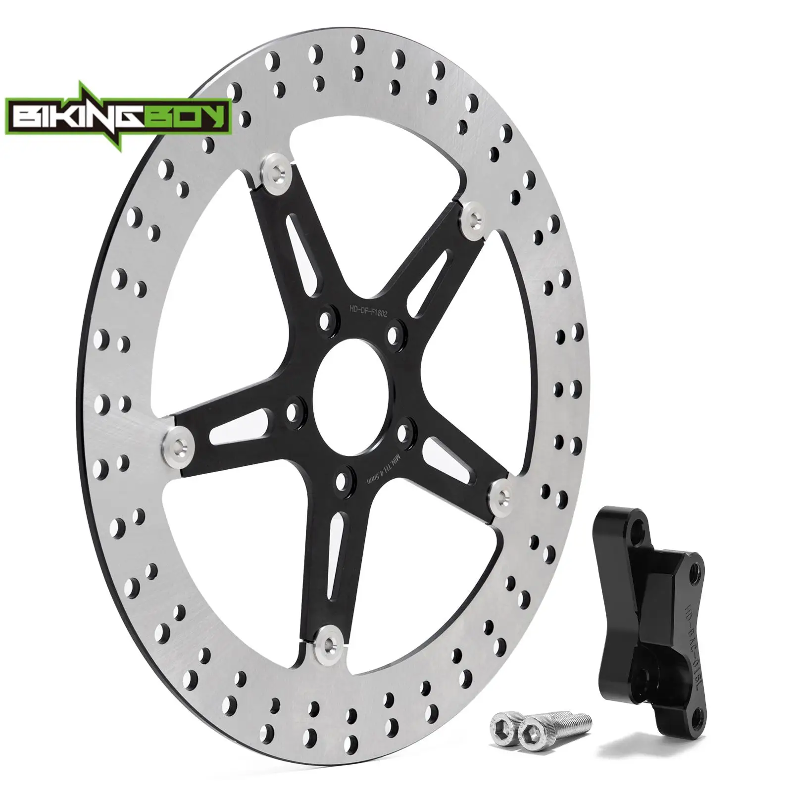 Oversize-13-14-15-Front-Brake-Disc-Rotor-Bracket-Fat-Bob-FXFB-Heritage ...