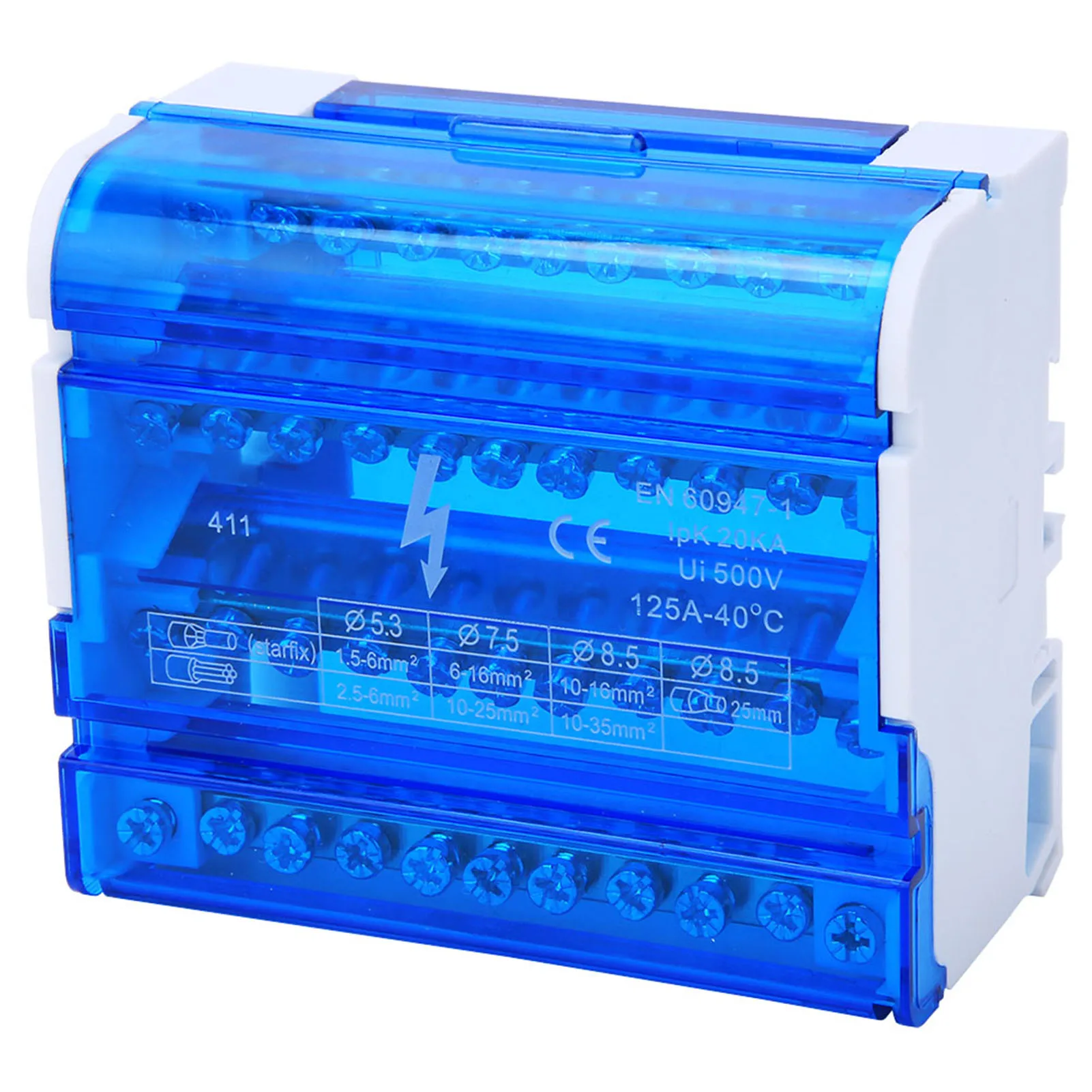 411 Terminal Block Distribution Box Din Rail 4-Level Single Phase for ...