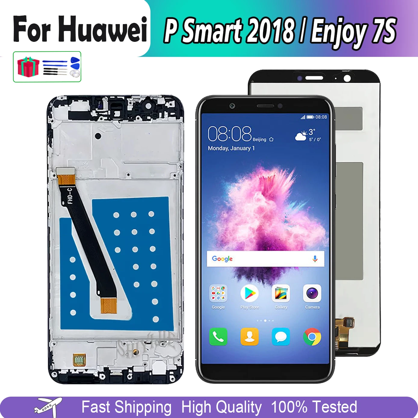 LCD-For-Huawei-P-Smart-2018-FIG-LX1-LA1-LX2-LCD-Display-Touch-Screen ...