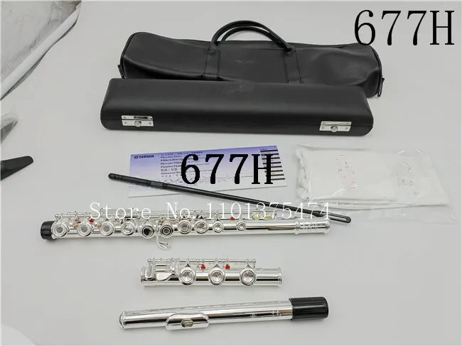 Flute-Professional-Cupronickel-Opening-C-Key-17-Hole-677H-Flute-Silver ...