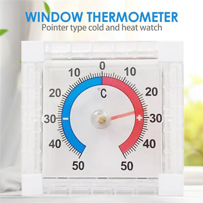 1PC Window Indoor Thermometer Temperature Window Indoor Outdoor Wall ...