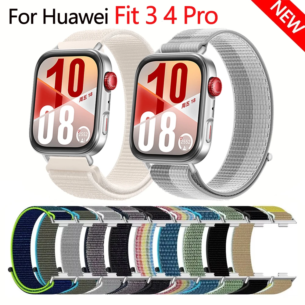 Nylon Loop Band for Huawei Watch Fit 4 pro strap Smartwatch Replacement ...