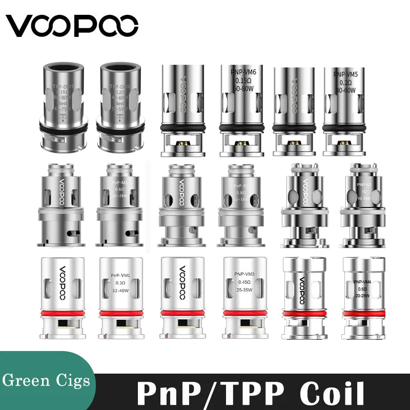 Original VOOPOO PnP Coil Vaporizer VM1/VM3/VM4/VM5/VM6/R1 for Drag X/S/VINCI 2/VINCI 3/Drag H40 ...