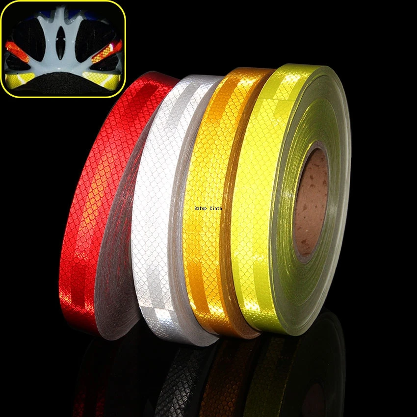 High-Visibility-Reflective-Tape-1inch-33FT-White-Red-Fluorescent-Yellow ...
