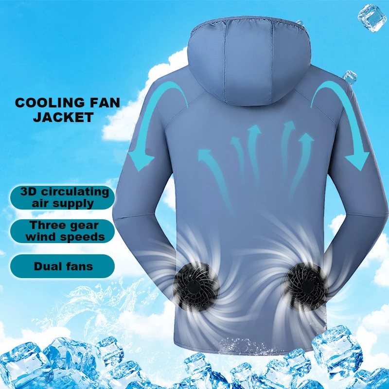 Summer Cooling Clothing Air Conditioning Clothing Fan Cooling Coat USB ...