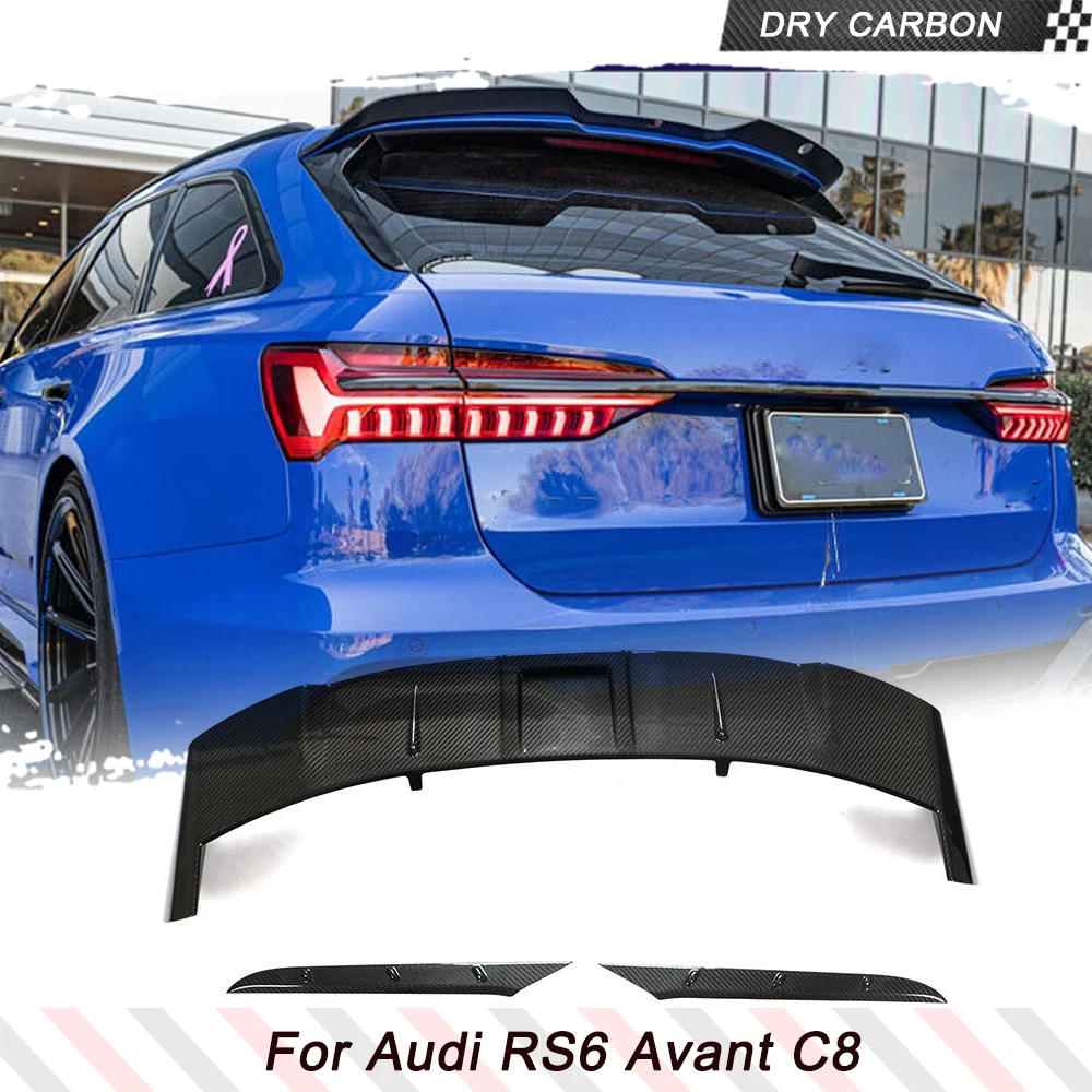 Dry-Carbon-Car-Rear-Roof-Spoiler-Wing-For-Audi-RS6-C8-Avant-4-Door-2019 ...