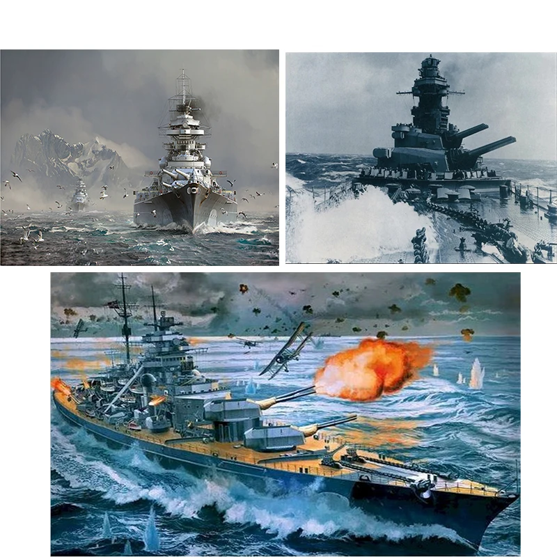 Carteles-e-impresiones-de-barcos-de-guerra-de-vela-en-el-mar-Bismarck ...