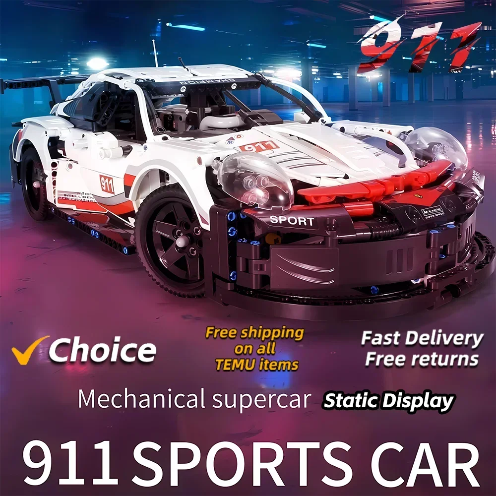 911RSR-1580PCS-1-10-Building-Blocks-Remote-Control-Car-Classic-Super ...