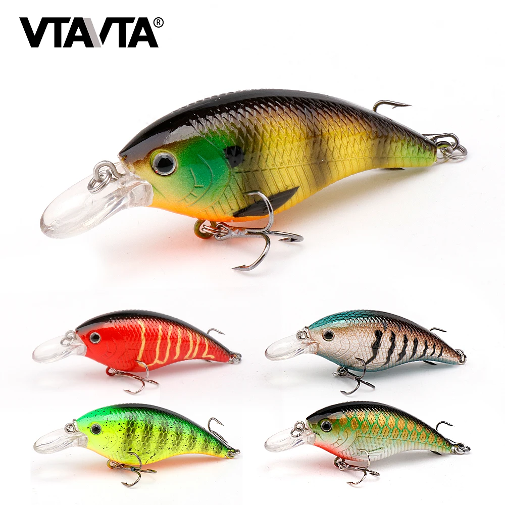 VTAVTA Float Crank Fishing Lure Wobbler 6cm 9g Minnow Iscas Artificial Plastic Leurre Bass Pike ...
