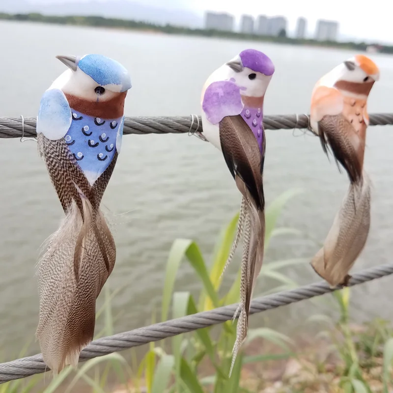 6Pcs-Artificial-Birds-Fake-Foam-Animal-Simulation-Feather-Birds-Models ...