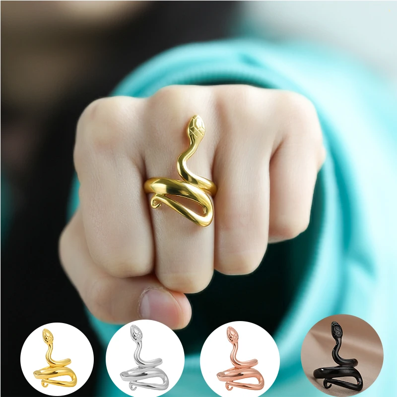 Jewelry-Gifts-Rings-For-Men-Women-s-Vintage-Korean-Style-Snake-Shape ...