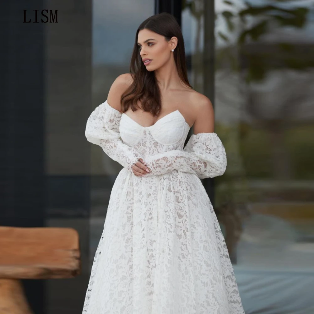 LISM-2024-New-Arrival-Lace-Formal-Wedding-Dresses-Sweetheart-Side-Slit ...