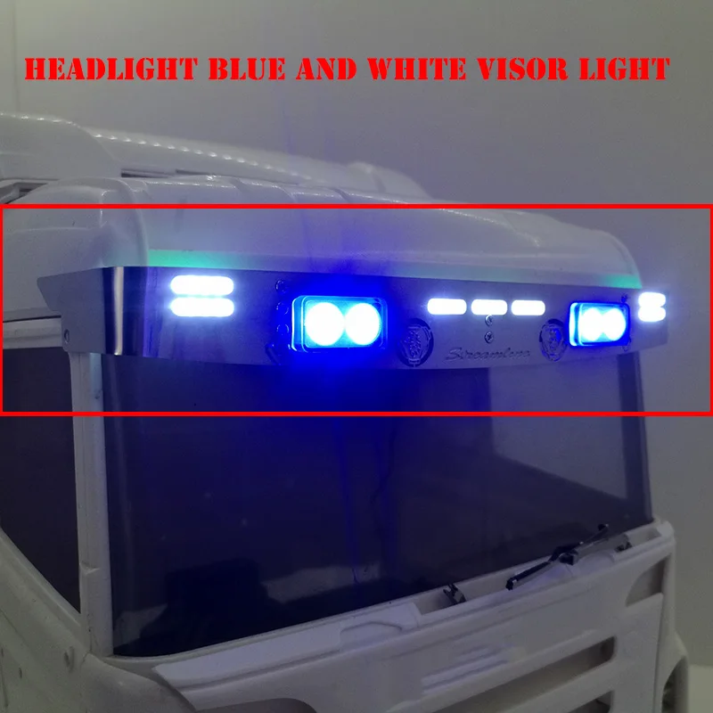 Headlight-Blue-and-White-Visor-Light-LED-Modified-Spotlight-for-1-14 ...
