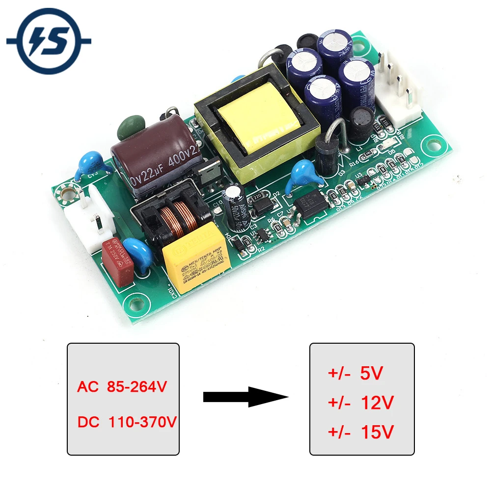 17w Dual Output Power Supply Module Ac-dc Step Down Buck Converter Ac 85v-265v To Dc +/-5v ...