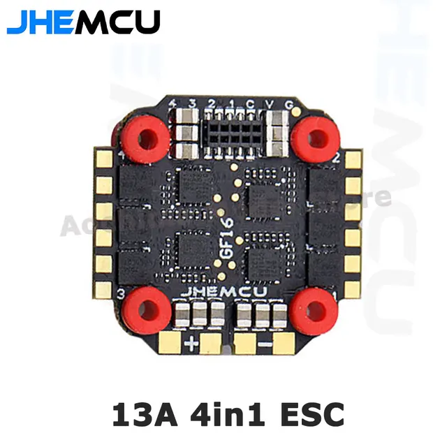 Jhemcu gf16スタックf405フライトコントローラーicm42688 w/osd at7456 blheli_s 2-4s 13a ...