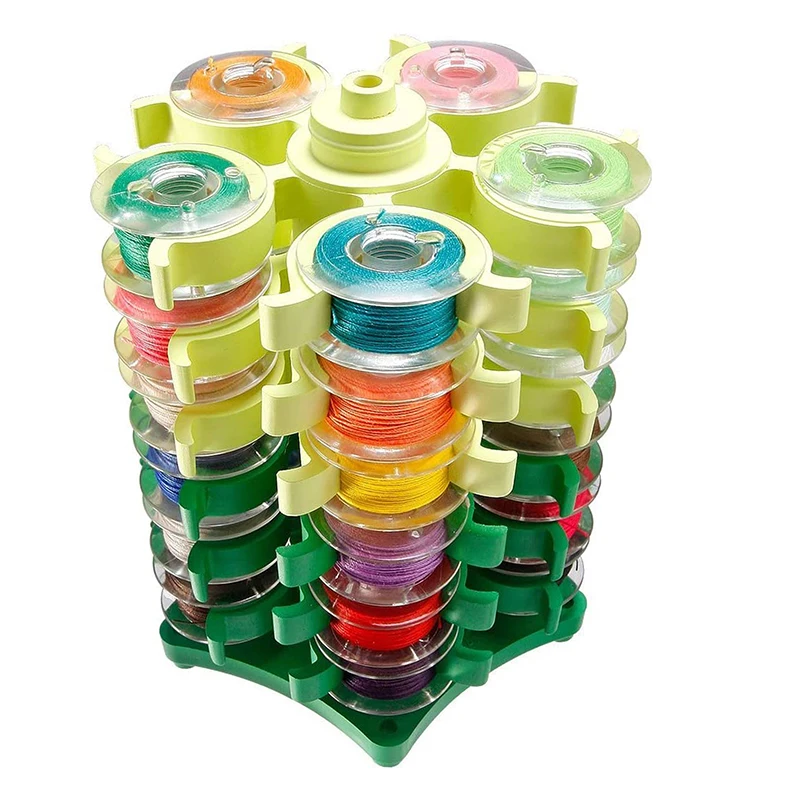 Sewing-Bobbins-Tower-Storage-Clips-Stand-for-30-Thread-Spool-Plastic ...