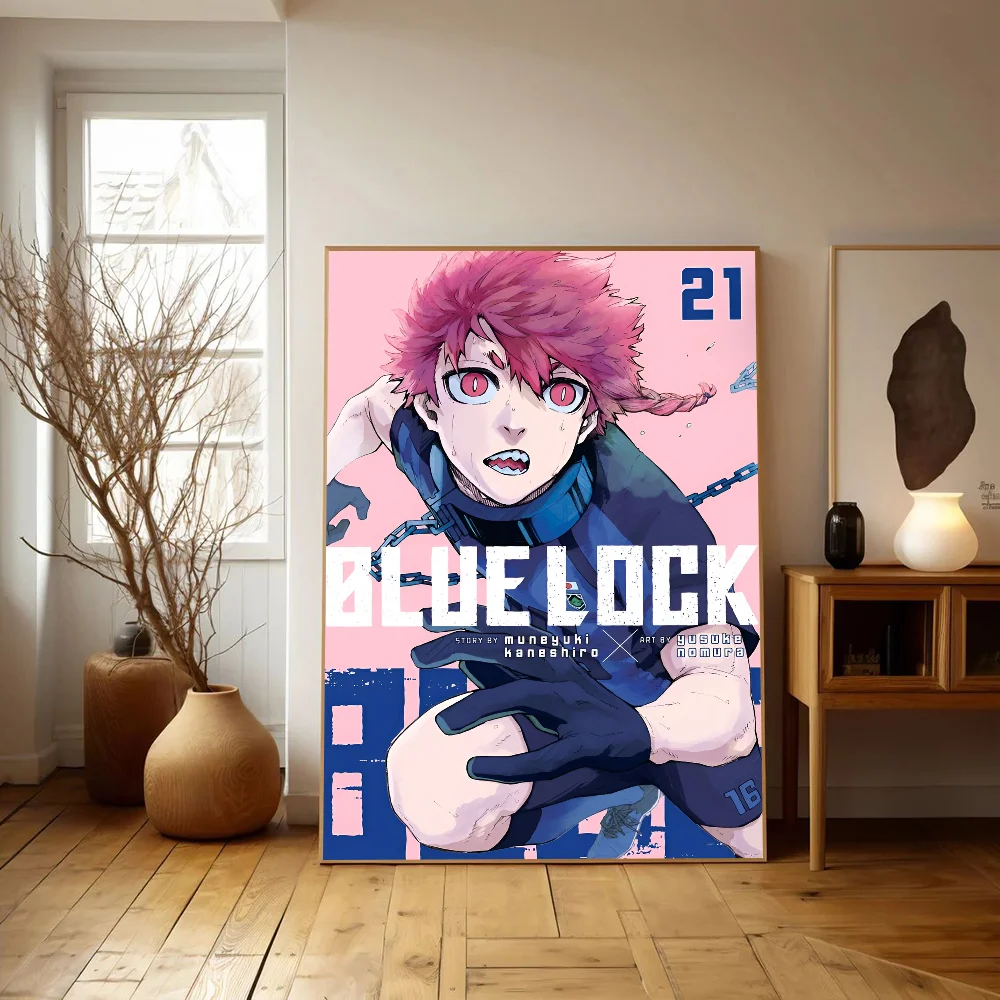 Anime BLUE LOCK Anime Posters Sticky Waterproof Paper Sticker Coffee H ...