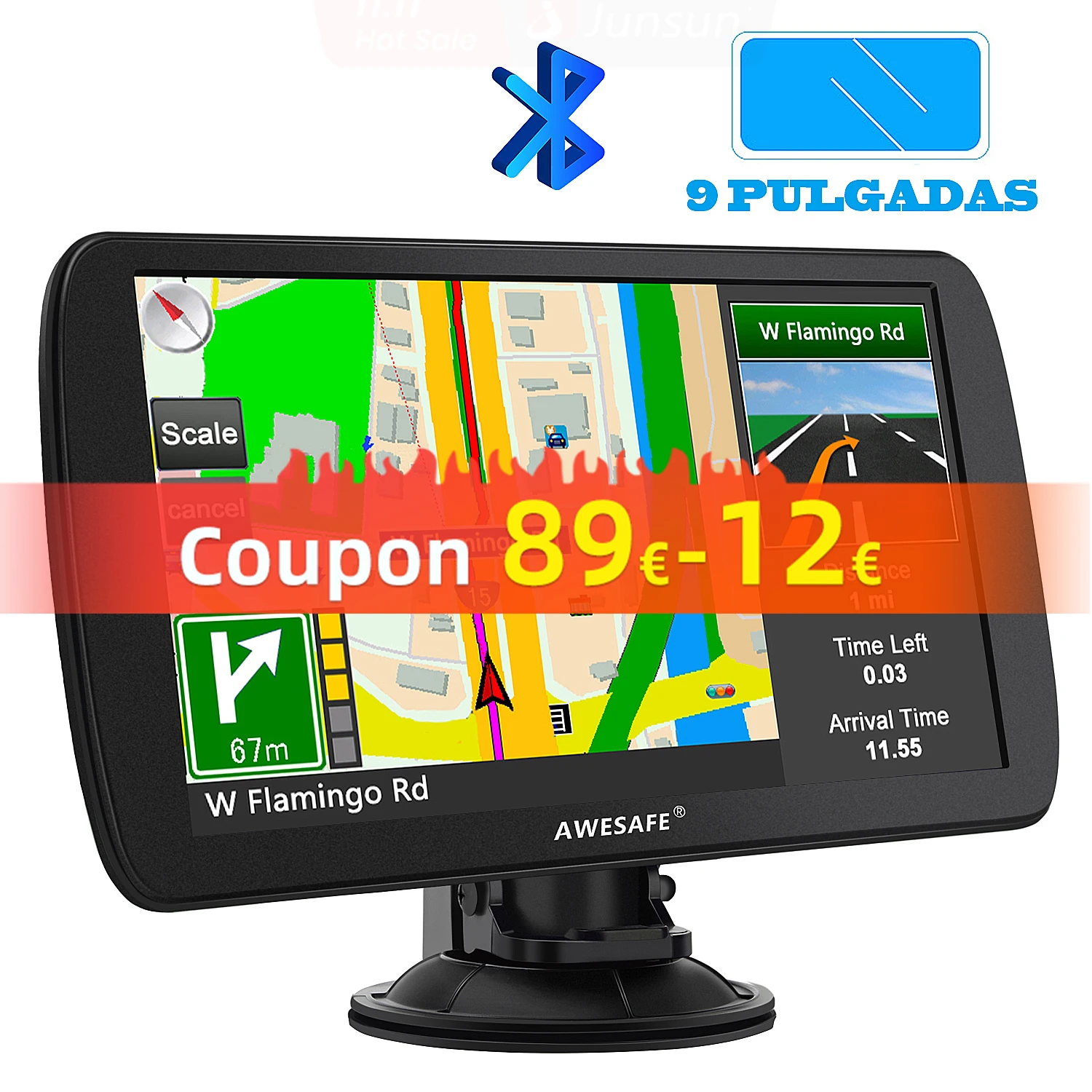 AWESAFE-Navigateur-GPS-pour-camions-et-voitures-Bluetooth-cartes-vie-de ...