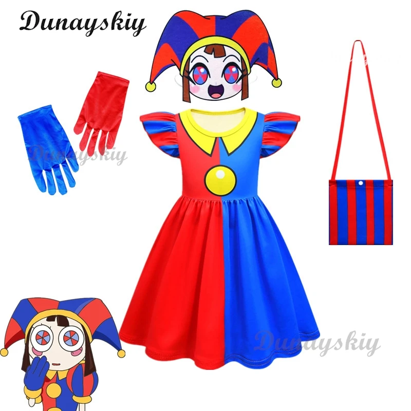 The-Amazing-Digital-Circus-Pomni-Kids-Cosplay-Costume-Girls-Princess ...
