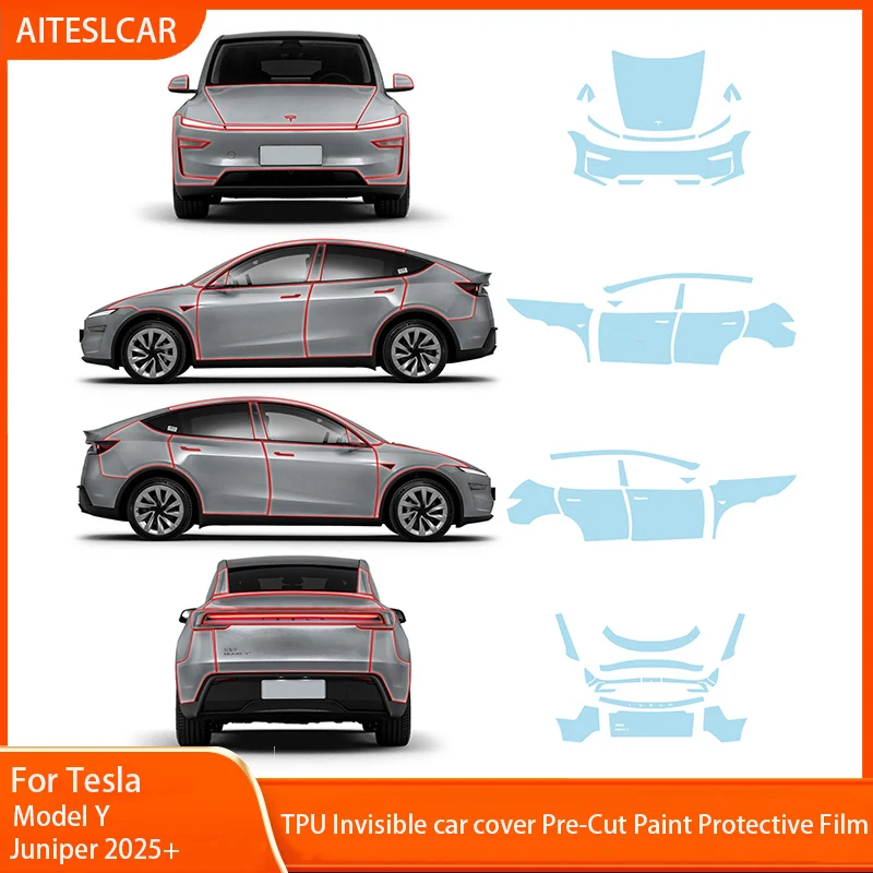 For Tesla Model Y Juniper 2025+ PPF TPU Transparent Body Accessories ...