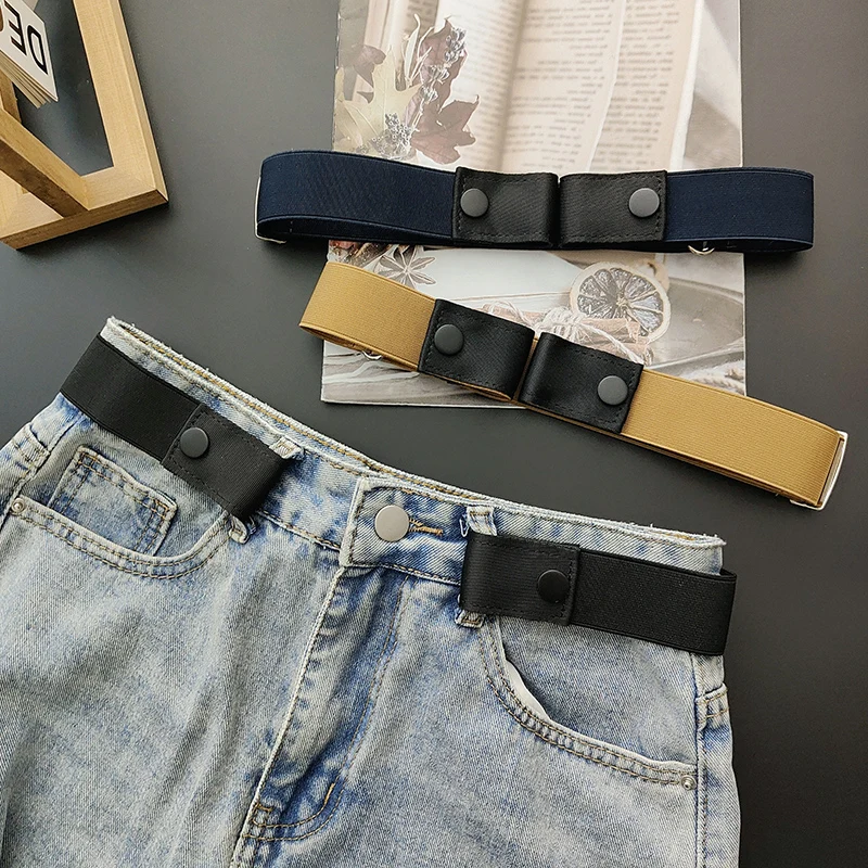 Elastic Belt Without Buckle | Invisible Belt Jeans | Invisible Belt ...