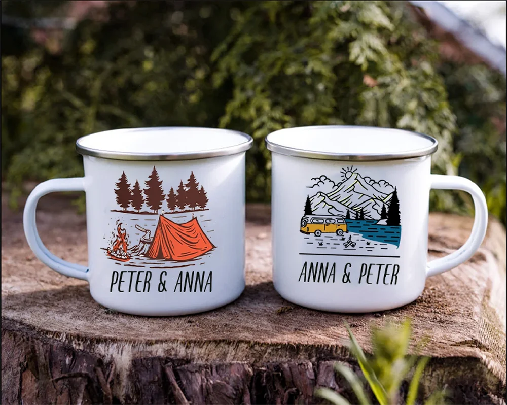 Custom-Name-Gift-for-Lover-Personalized-Camping-Enamel-Mug-Caravan ...