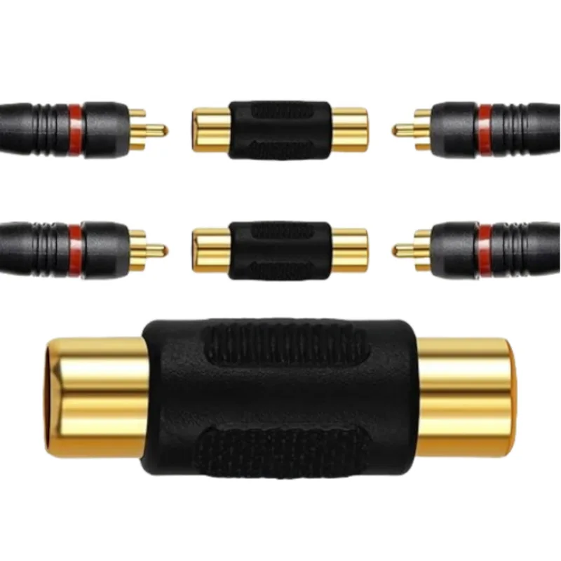 RCA Audio Converter Gold Plated Plug Sound Adapter Female to Female ...