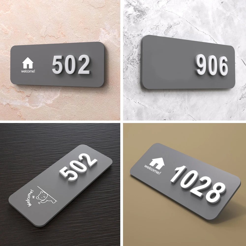 Modern-Acrylic-house-number-plate-personalized-room-digital-sticker ...