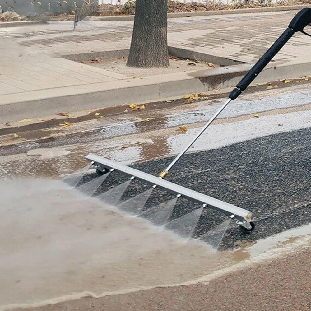 High Pressure Washer broom Undercarriage Cleaner 7 Nozzle Road Cleaning ...