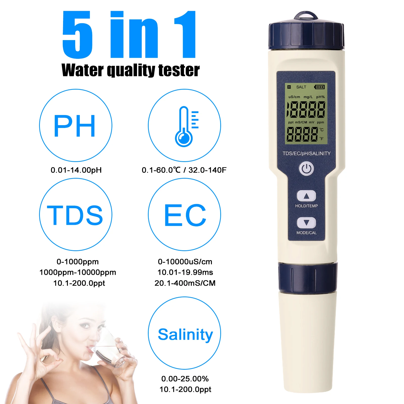 5-in-1-Digital-Water-Quality-Detector-PH-EC-TDS-Salinity-Temperature ...
