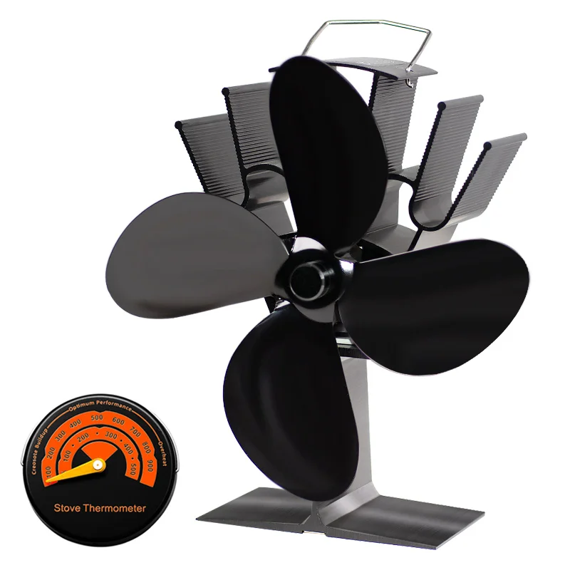 4-Blade-Heat-Powered-Stove-Fan-Log-Wood-Burner-Eco-Friendly-Quiet ...