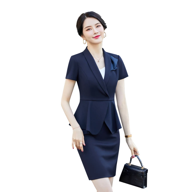 Summer-Formal-Blazer-Women-Business-Suits-Skirt-and-Jacket-Ladies-Work ...