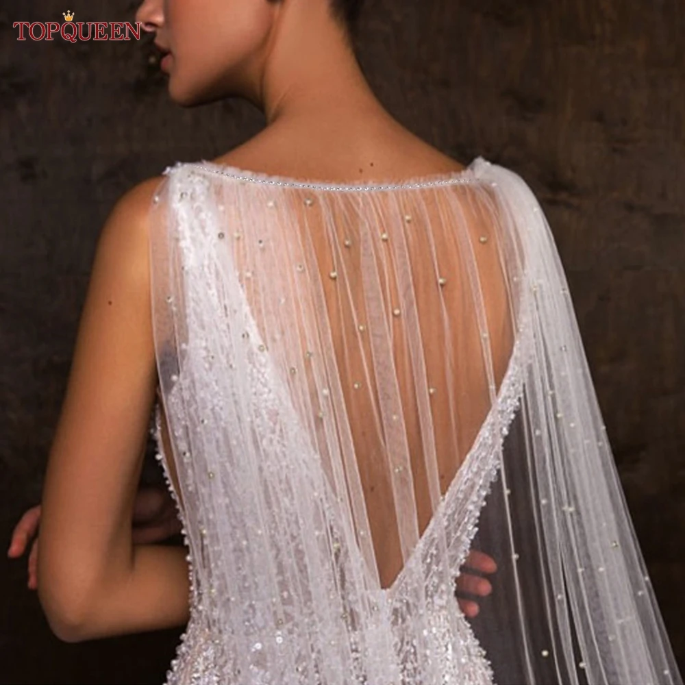 TOPQUEEN-G78-Wedding-Cape-Veil-Shoulder-Cover-for-Wedding-Dress-Bolero ...