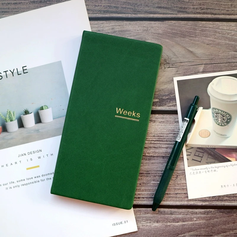 Weekly-Jounal-Notebook-Simple-PU-Leater-Planner-Work-Student-Schedule ...