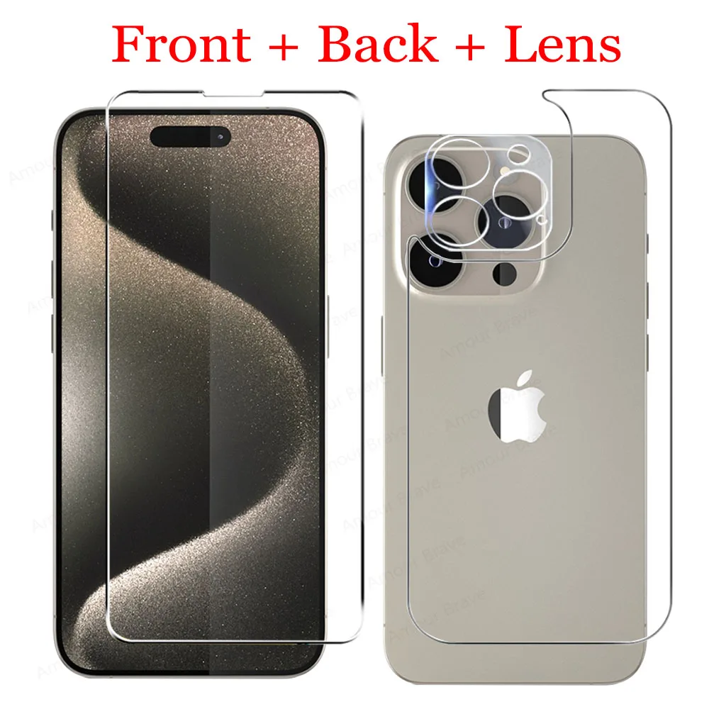 Front-Back-Screen-Protector-For-Iphone-15-14-13-12-11-Pro-Max-Mini-Plus ...