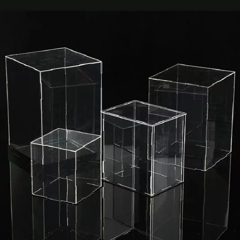Six-Sided Transparent Acrylic Figure Display Cabinet Dustproof Storage ...