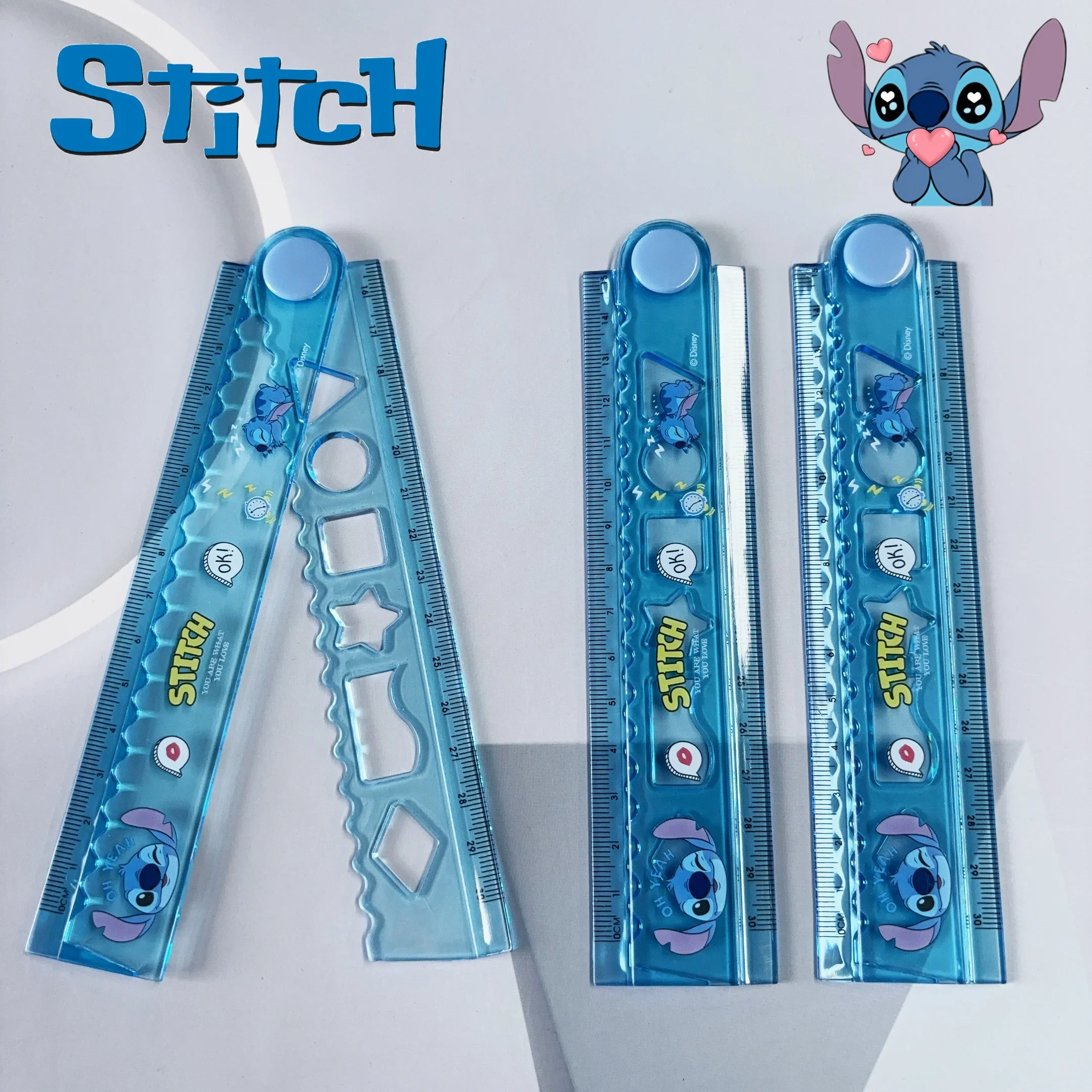 Disney-Lilo-Stitch-Ruler-30cm-Folding-Ruler-Cartoon-Elementary-School ...