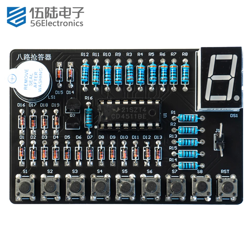 8-Ways-Digital-Responder-Parts-CD4511-Digital-Display-Answering-PCB ...