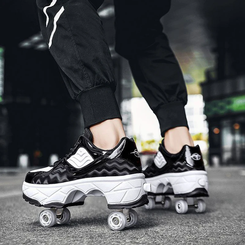 Transformable Roller Shoes For Beginners Cool LED Light Up ...
