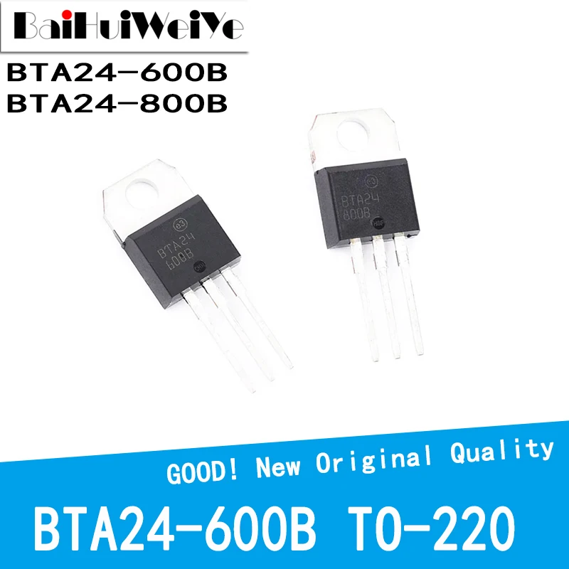 10PCS-LOT-BTA24-BTA24-600B-BTA24-800B-24A-600V-800V-Transistor-TO-220 ...