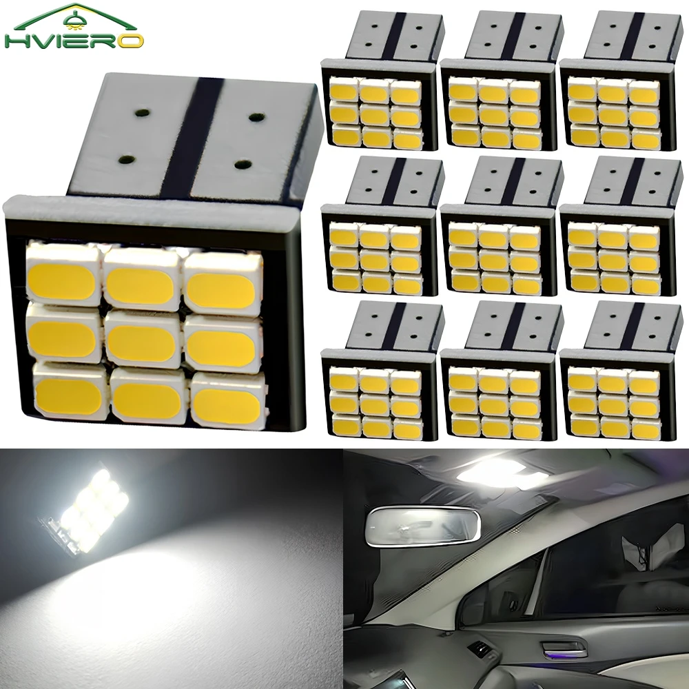 10PCS Car Parking Reverse License Plate Turn Signal Styling Dome LED ...