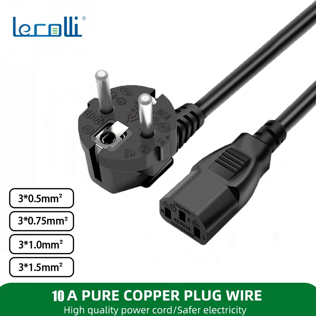 Eu-universal-three-core-pure-copper-power-cord-DC-electrical-charging ...
