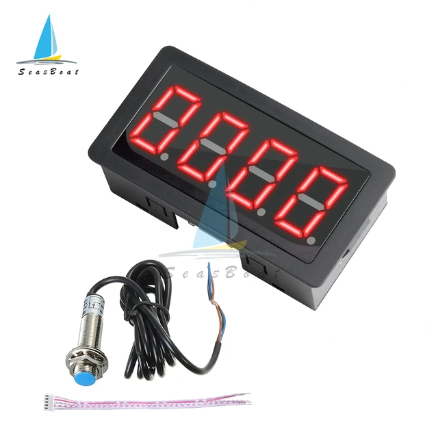 4Bit Digital LED Tachometer RPM Speed Meter With Hall, 47% OFF