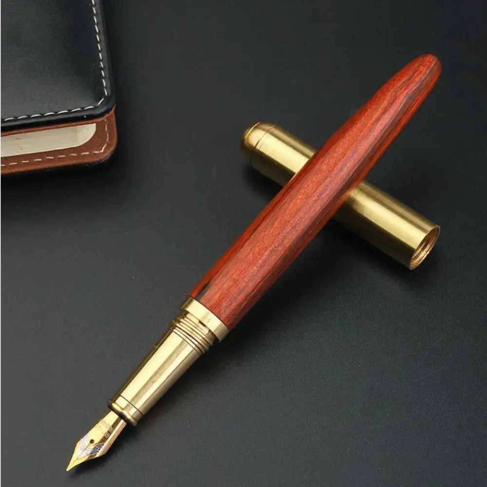 High-end Busines Wood Fountain Pen Smooth Writing Exquisite Calligraphy ...