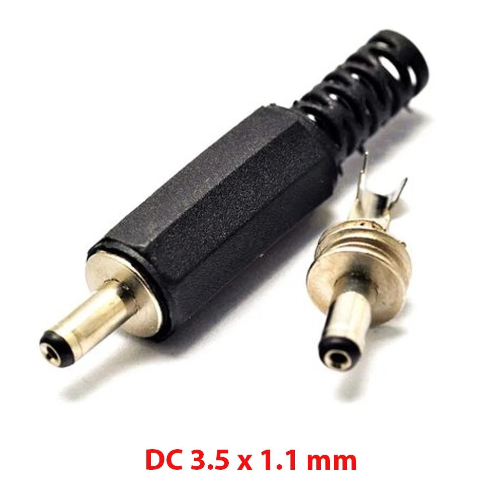 5x male DC Jack power connector 3,5mm x 1,1mm Aero Arduino SP welding ...