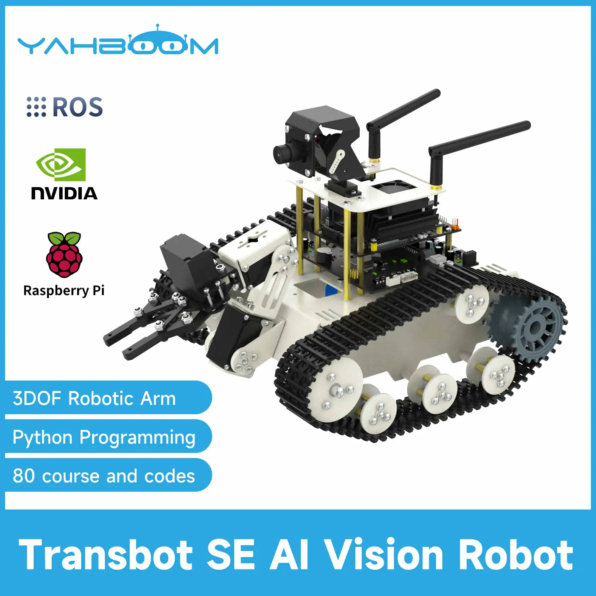 Yahboom-Transbot-SE-ROS-Robot-AI-Vision-Tank-Car-with-2DOF-Camera-PTZ ...