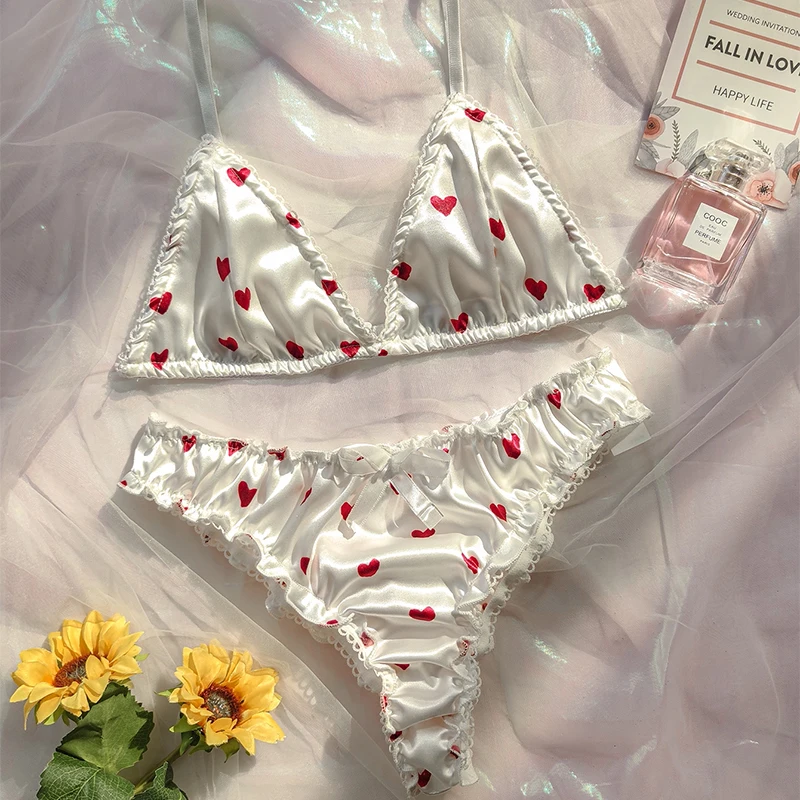 Traje de lencería erótica para mujer, ropa interior Sexy sin aros con lazo, Conjunto de ...