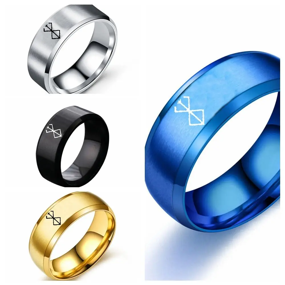 4Colors-Anime-Ring-Commemorative-Fashion-Simple-Cool-Laser-Stainless ...